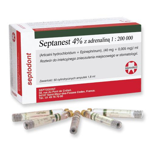 Septanest 1:200 - Producent: Septodont - Cena: 0,00 zł - Materiały ...